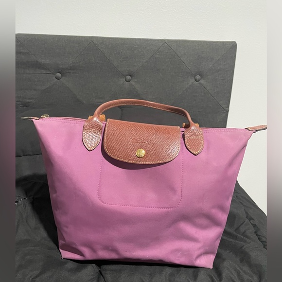 Longchamp | Bags | Longchamp Le Pliage Small Nylon Shoulder Tote Purple ...